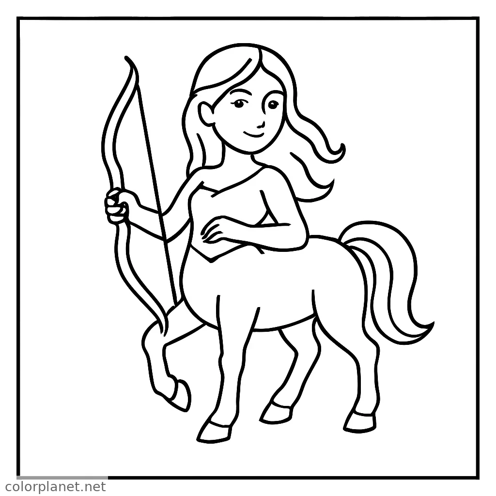 Centaur Coloring Page – Free Printable Fantasy Omalovánka - ColorPlanet