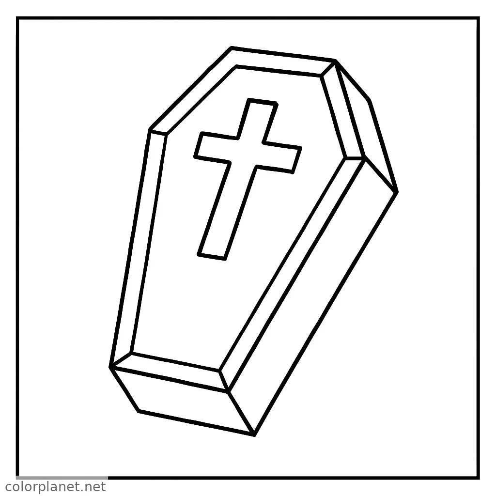 Coffin Coloring Page – Free Printable Coloring Page - ColorPlanet